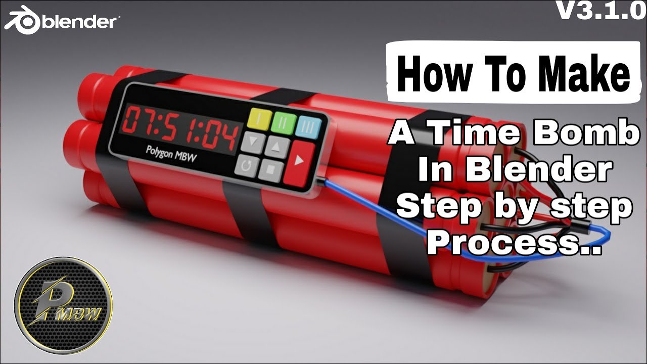 How To Make Time Bomb In Blender 3.1.0 Step By Step Process 3D Modeling ...