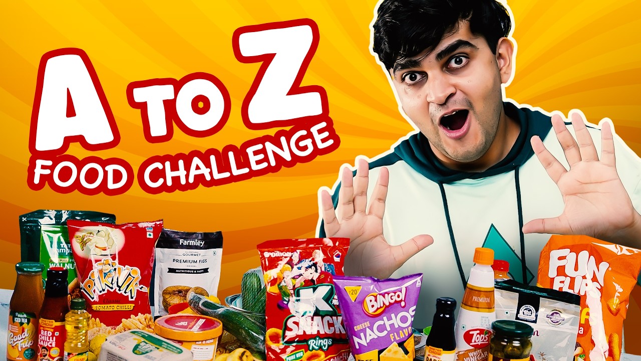 10 minute A to Z food CHALLENGE ft. @AayushSapra #aayushsaprashorts # ...