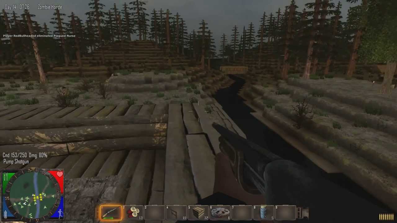15 man Cooperative Horde Mode HARD MODE (7 Days to Die) - YouTube