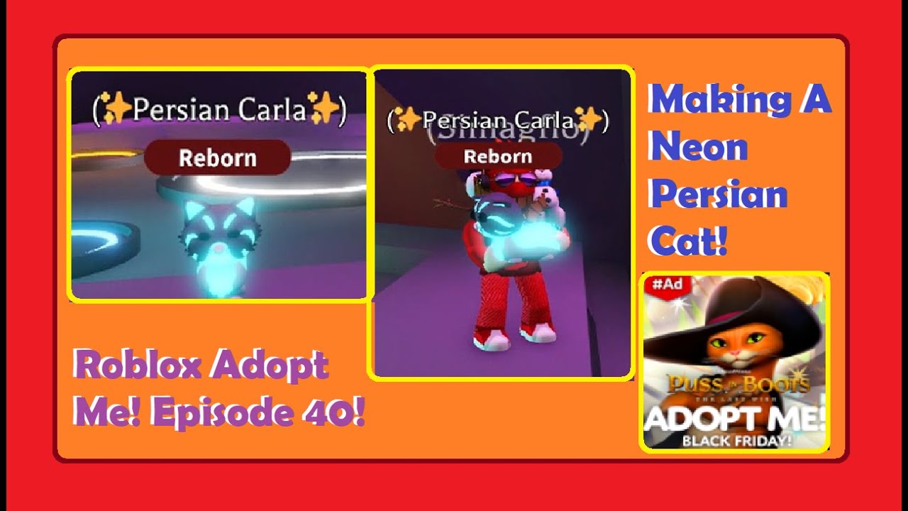 Making NEON Persian Cat In Roblox Adopt Me! - YouTube