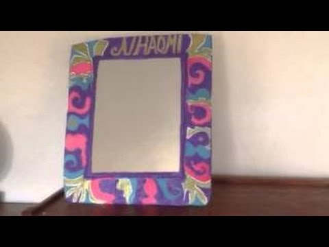 How To Make A Paper Mache Mirror - YouTube