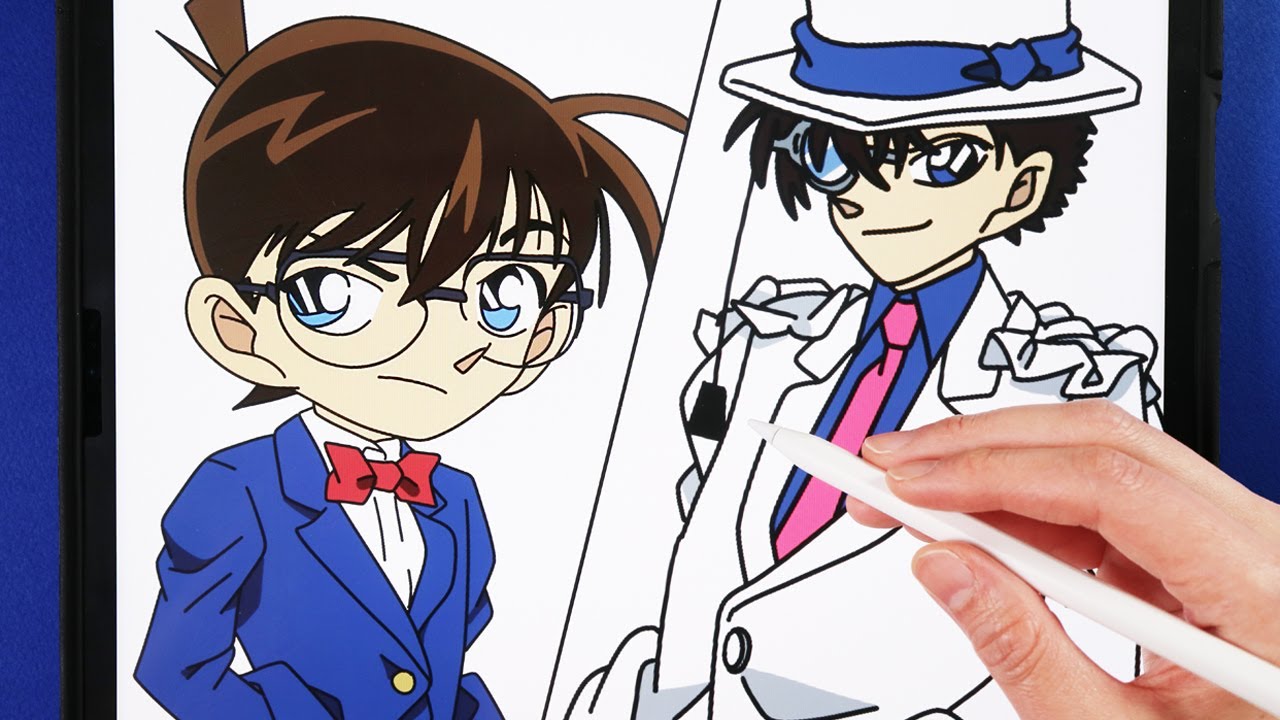 명탐정 코난 그리기 How To Draw detective conan ( Kid the Phantom Thief ) / easy ...