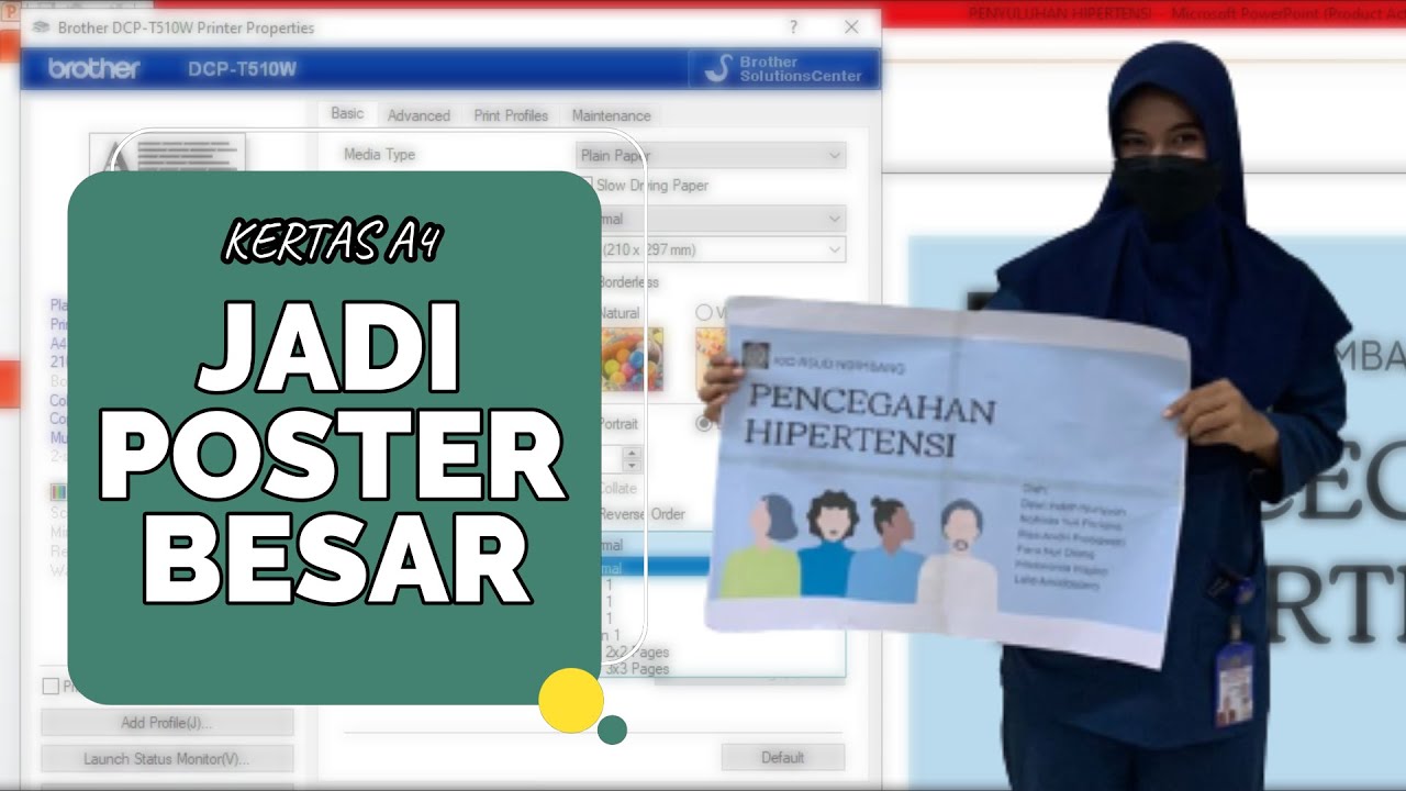 Cara Print Poster Besar Dari Kertas A4 - YouTube