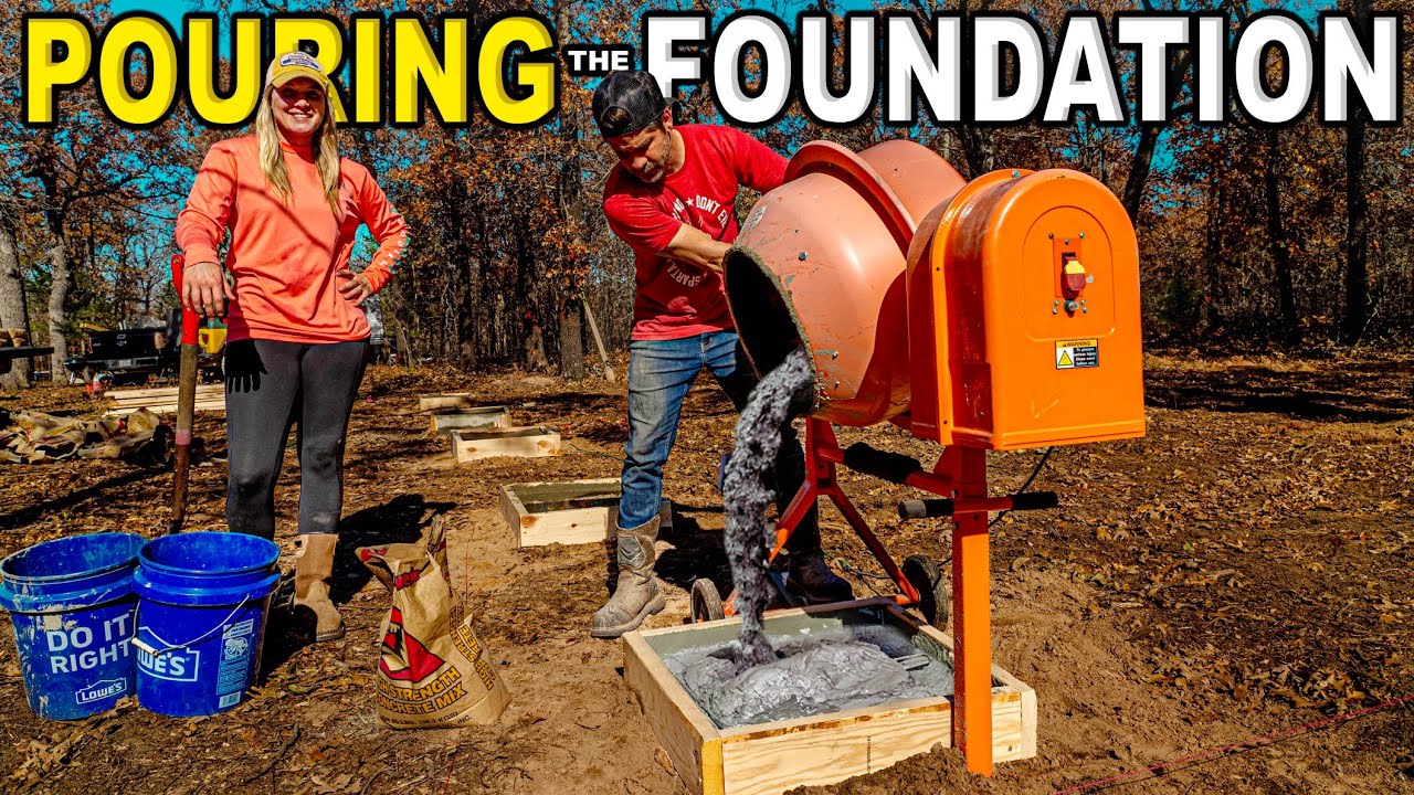 Pouring The FOUNDATION for our GRAIN SILO Tiny House / DIY Couple ...