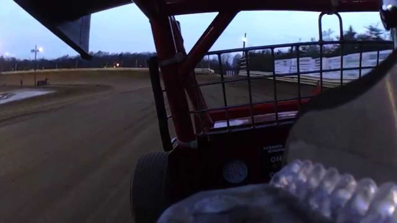 4-24-15 Sean Hosey 305 Sprint Car Heat Race Win JCS - YouTube