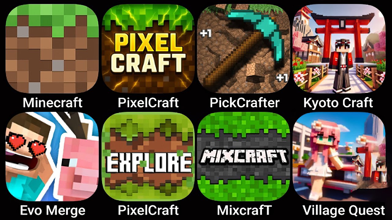 Minecraft,PixelCraft,PickCrafter,Kyoto Craft,Evo Merge,Pixel Craft ...