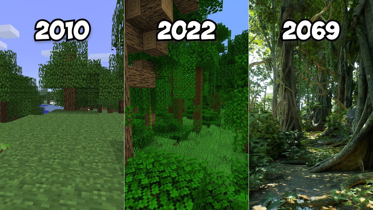 Minecraft 2010 vs 2022 vs 2069 - YouTube