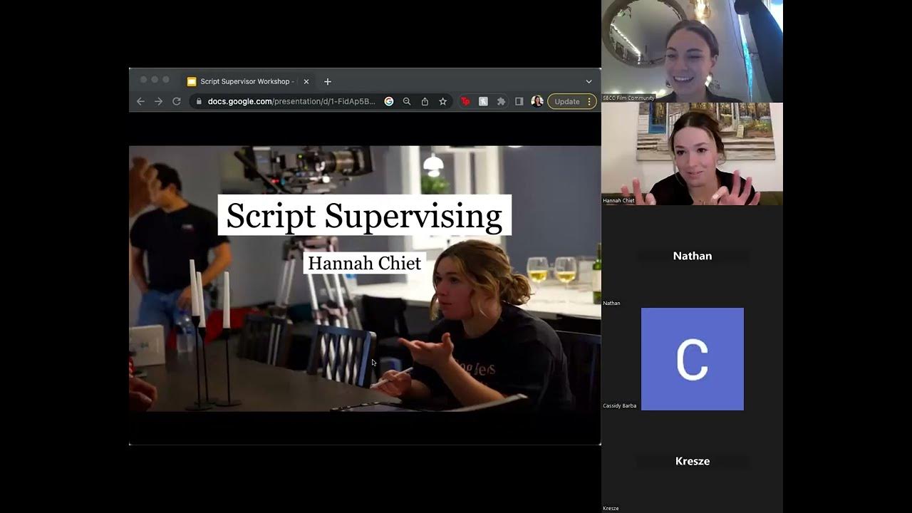 Script Supervising with Hannah Chiet - YouTube