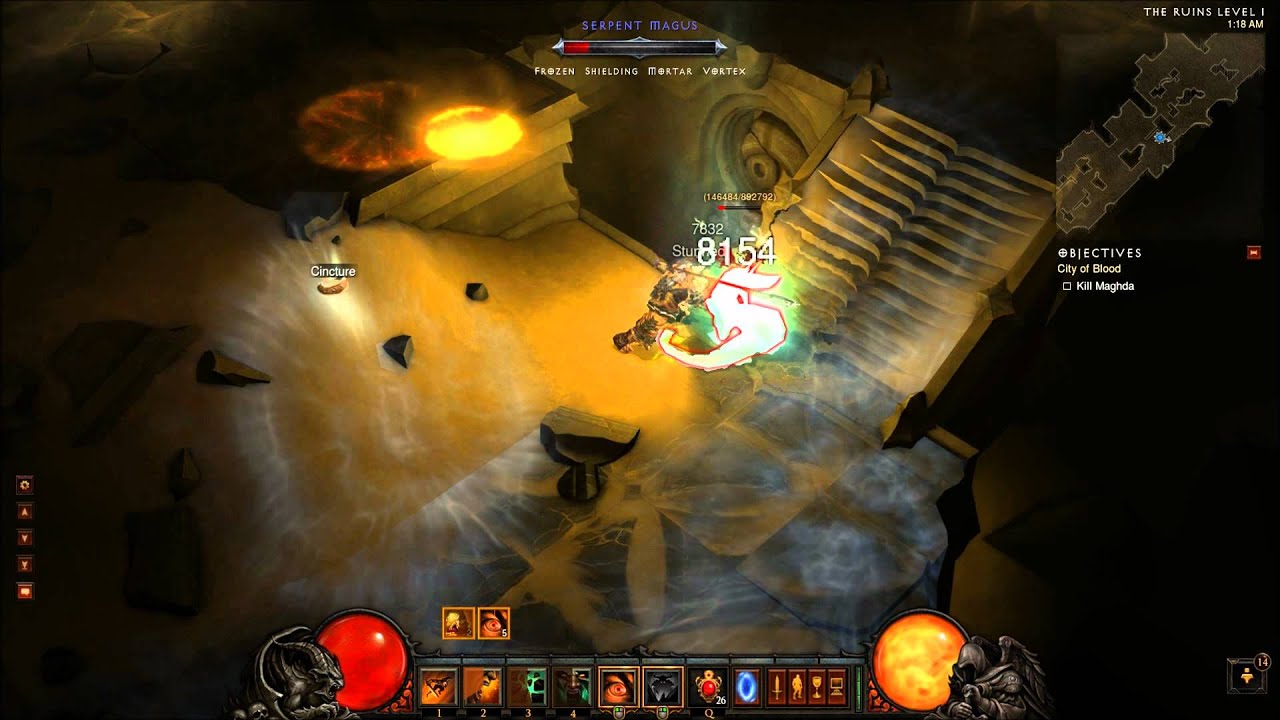 Diablo 3 Barbarian solo Inferno Act 2 Elite Monsters - YouTube