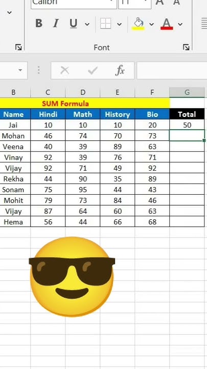 Sum formula in Excel💥 | Add Total Value | Excel for fresher | #shorts #youtubeshorts - YouTube