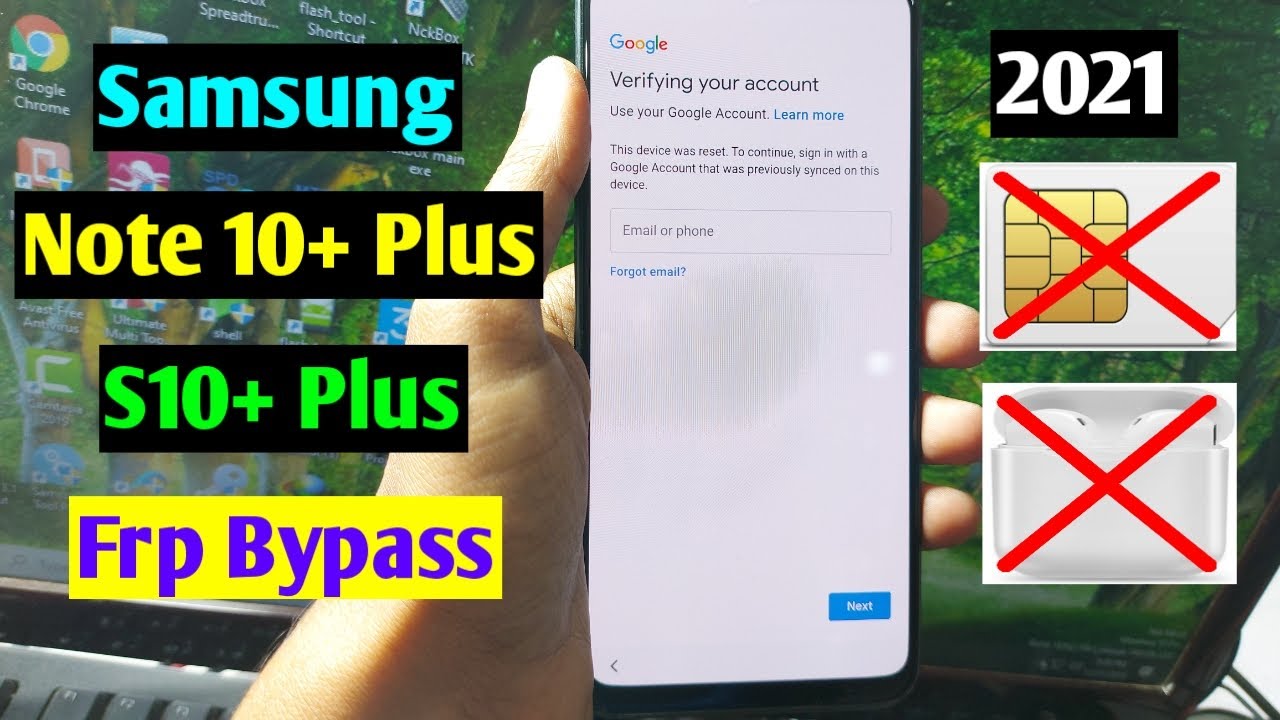 Samsung Note 10+ Plus/S10+ Plus Frp Bypass/Reset Google Account Lock ...