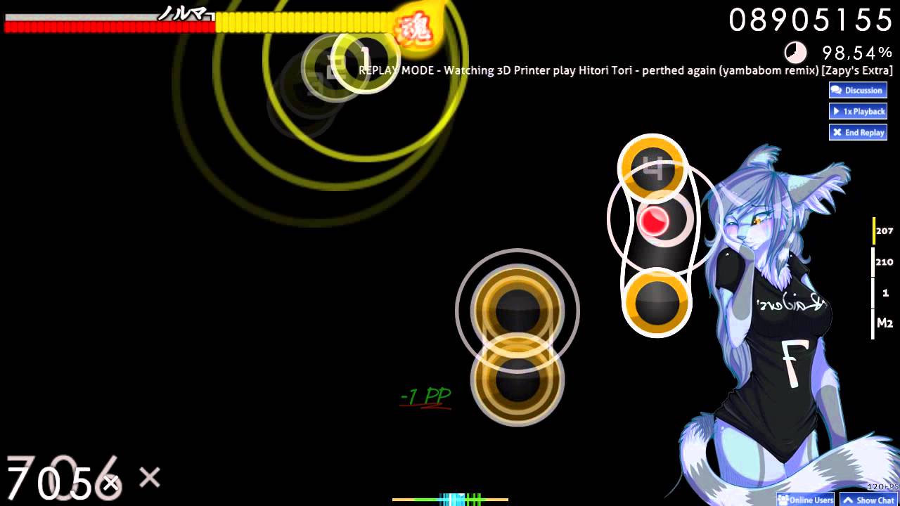 Osu! Hitori Tori - perthed again (yambabom remix) [Zapy's Extra] - YouTube