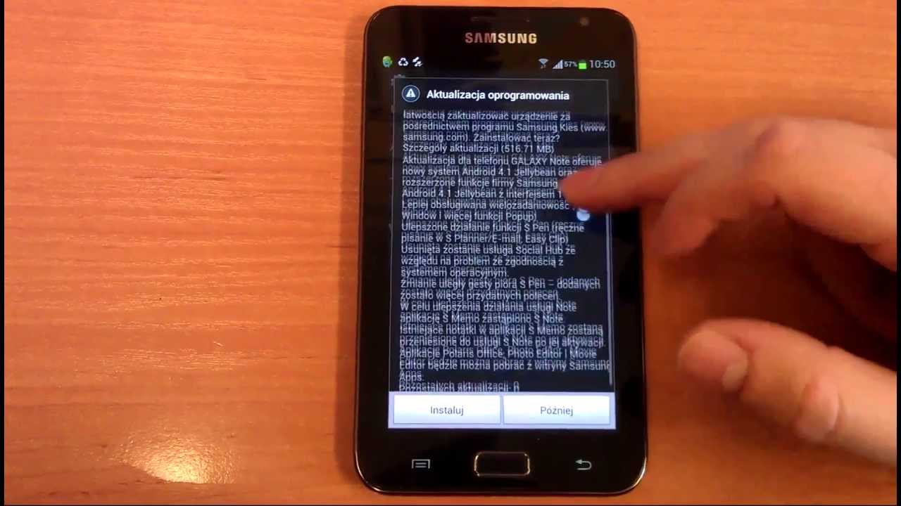 Samsung Galaxy Note Gt N7000 Update Android 4 1 2 Official Jelly Bean