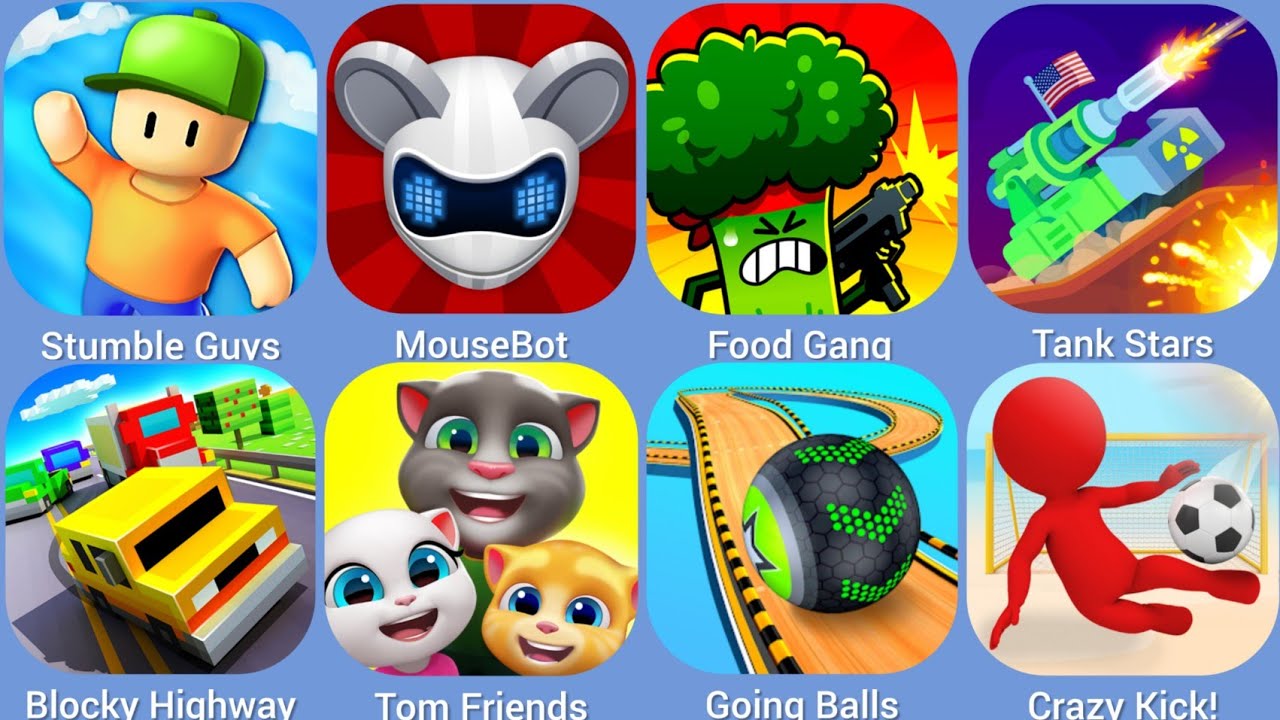 Stumble Guys, MouseBot, Food Gang, Tank Stars, Blocky Highway, Tom ...
