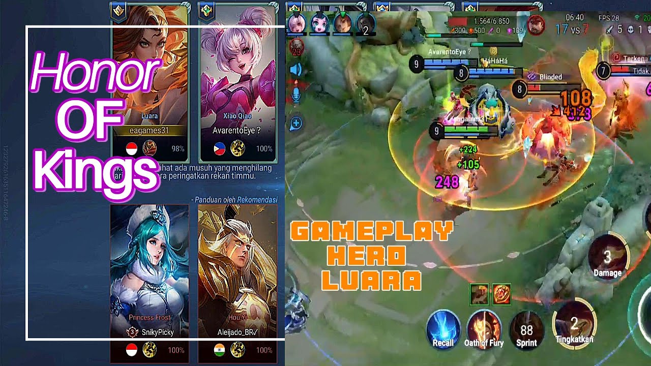 Gameplay hero luara | HONOR OF KINGS - YouTube