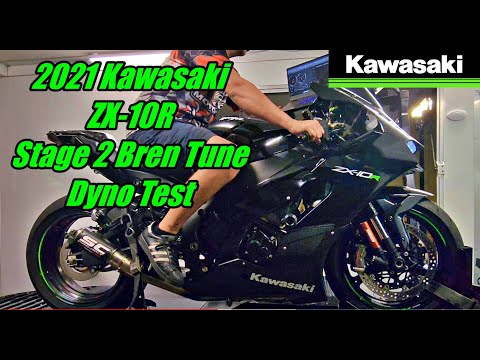 2021 Kawasaki ZX-10R Dyno Test Stage 2 Bren Tune worked - YouTube