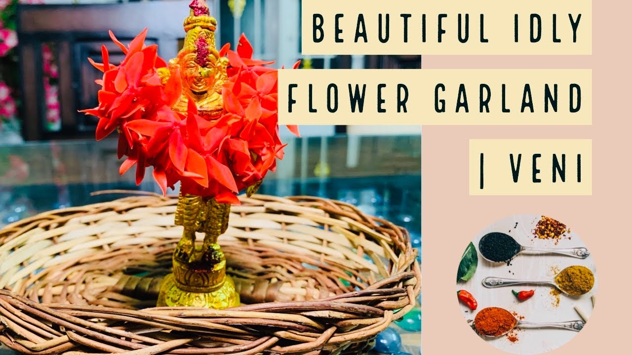 இட்லி பூ மாலை। வெட்சி பூ வேணி |How To Make Garland Using Idly Flower ...