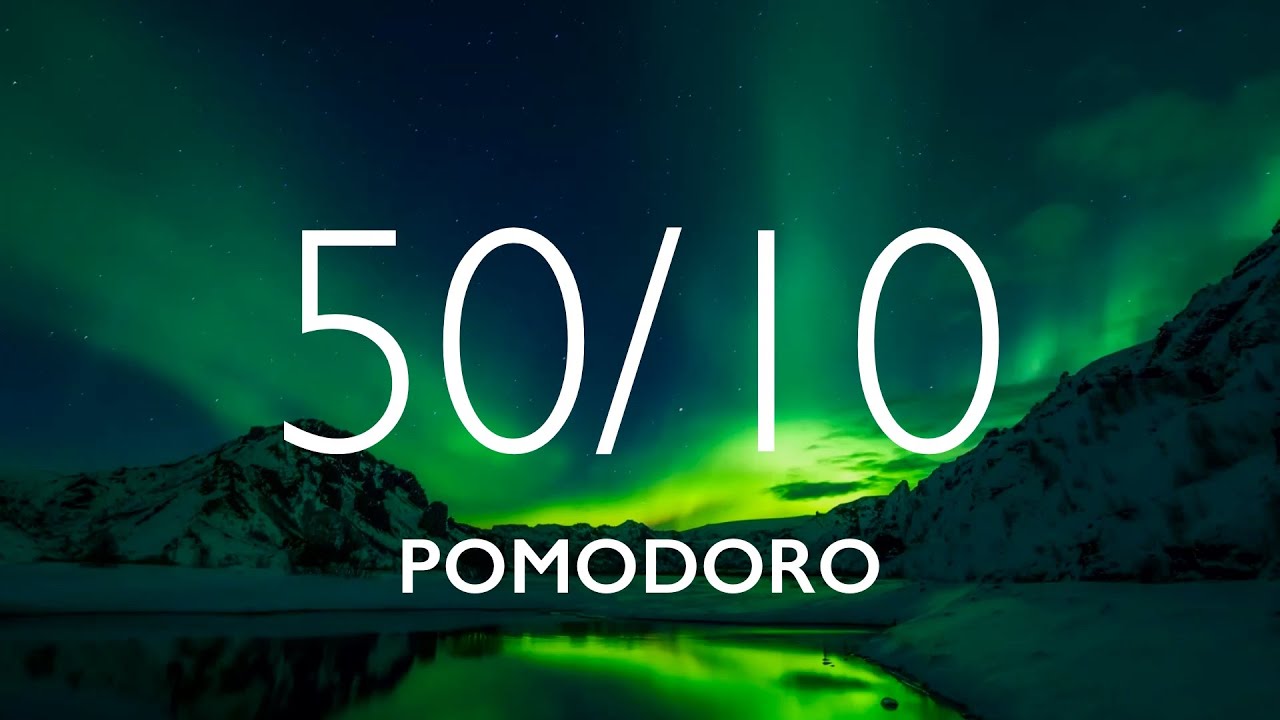 50/10 Minute Pomodoro Timer with Relaxing Music - 2 hour study session - YouTube