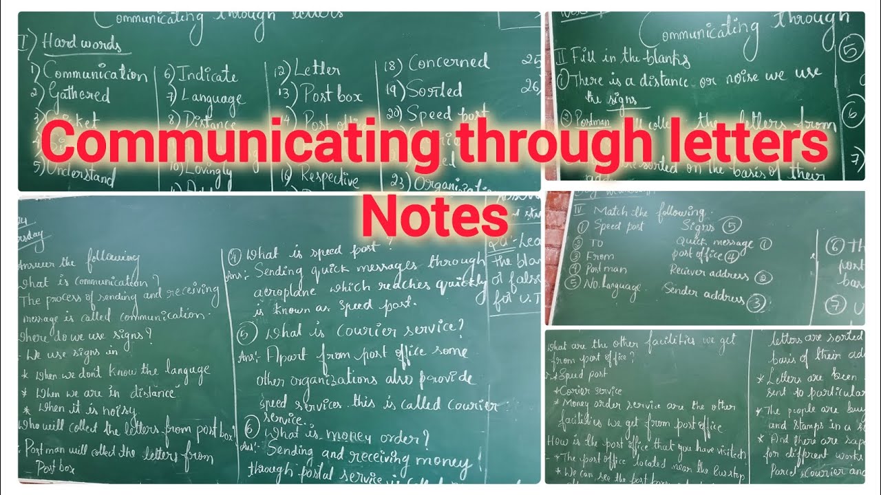 CLASS 3/EVS/ #communicating through letters/#notes #question #answer # ...