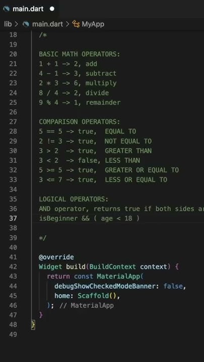 📱 How to code apps • Logical Operators 👨🏽‍💻 #flutter - YouTube