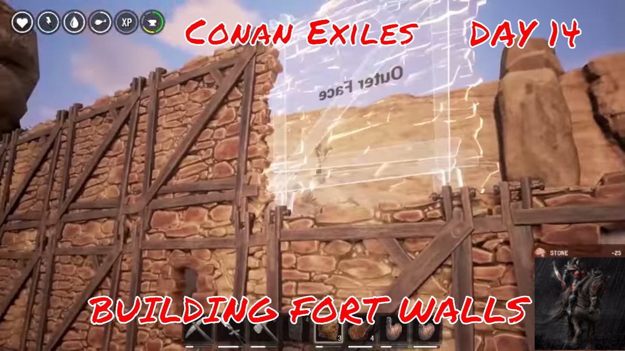 Conan Exiles LIVE STREAM DAY 14 BUILDING FORT WALLS - YouTube