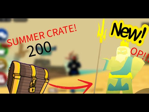 Roblox: Opening 200 SUMMER CRATE and Showcasing the NEW OP POSEIDON! In ...