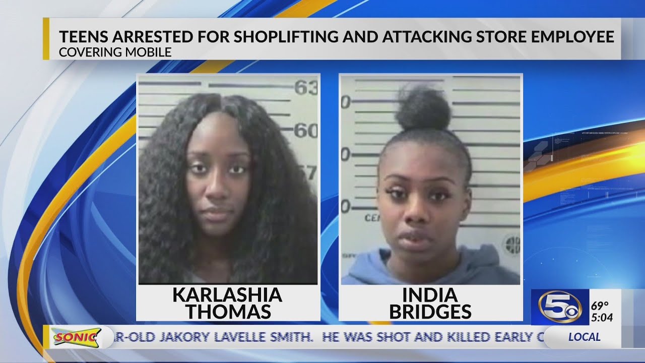Women arrested for shoplifting - YouTube