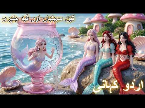 Three Friends and the Captured Mermaid | Hindi Urdu Fairy Tale 🧜‍♀️✨