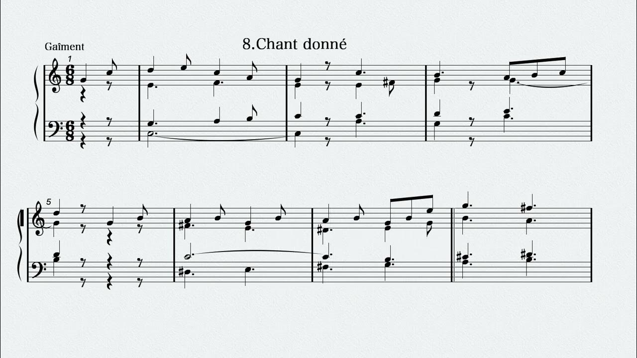 8.Chant donné - 矢代秋雄 『和声集成(2)』 打ち込んでみた - YouTube