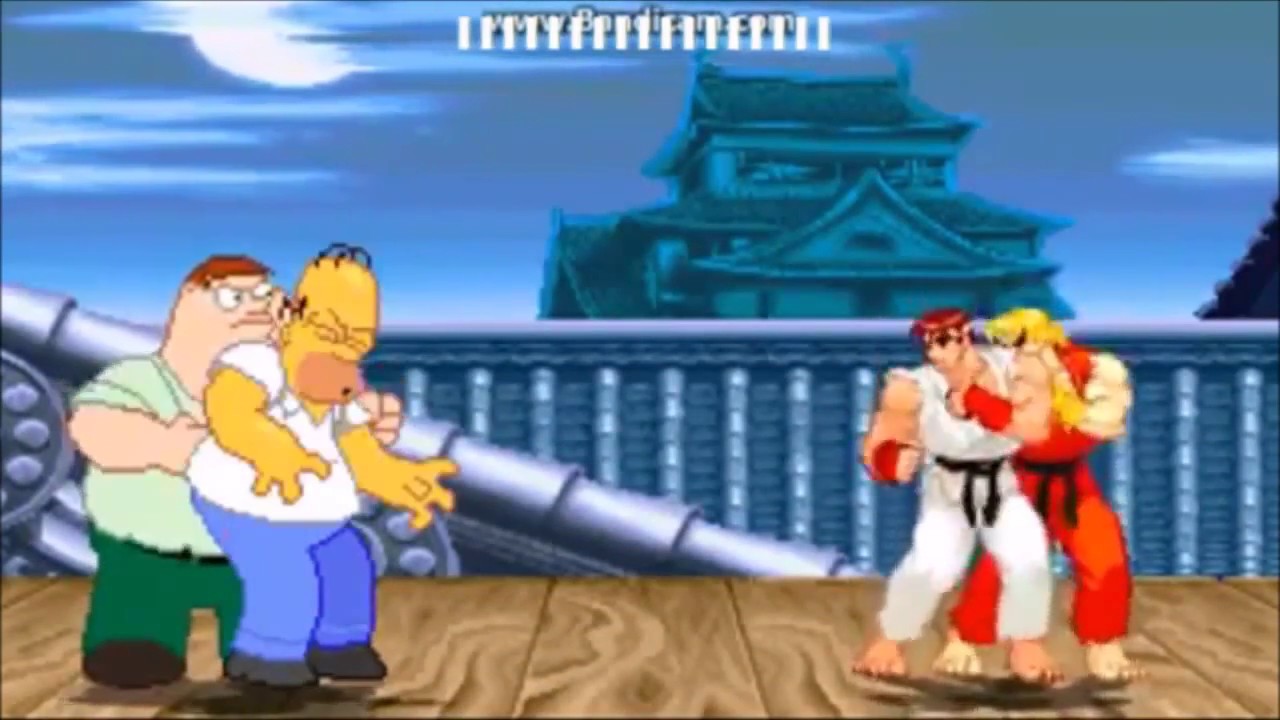 Homer Simpson e Peter Griffin vs Street Fighter 2 - SENSACIONAL ...