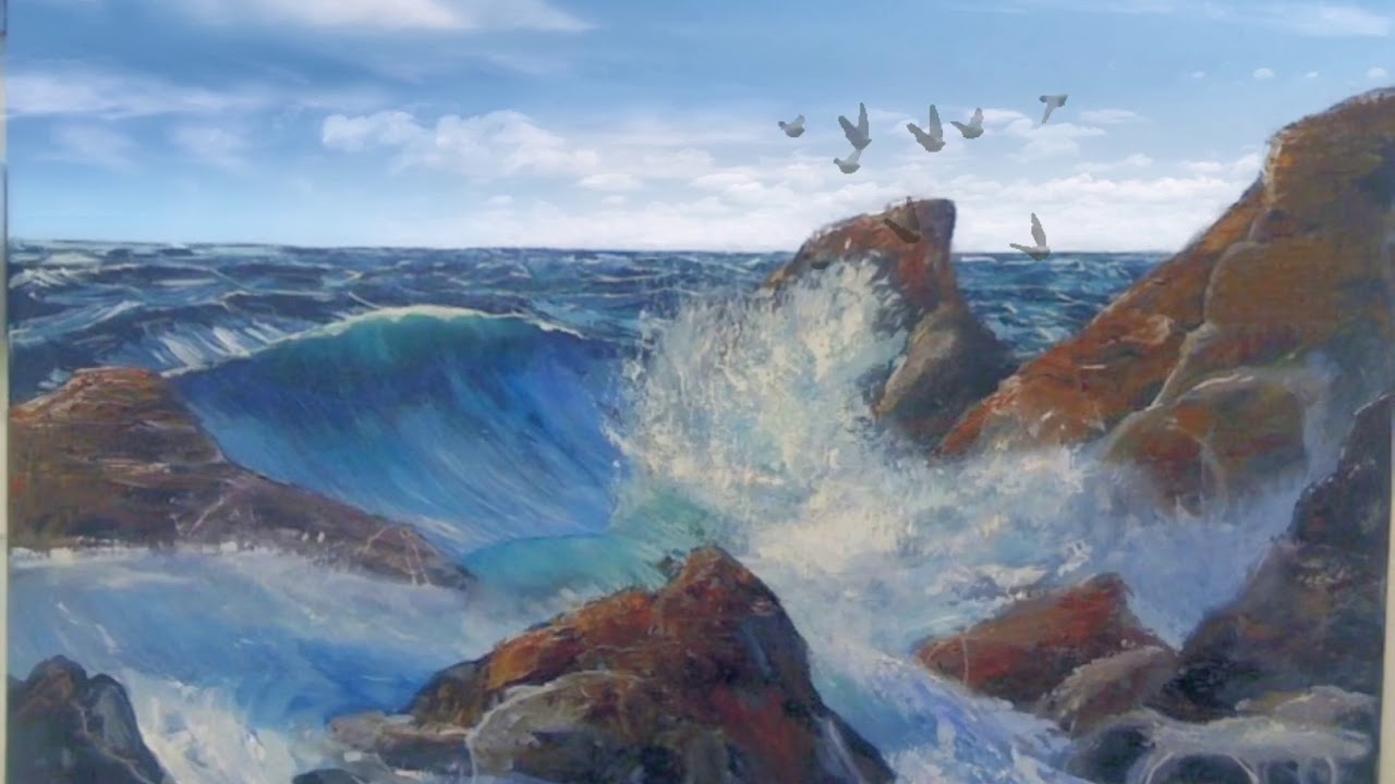 Contemporary Artist animated oil painting - YouTube