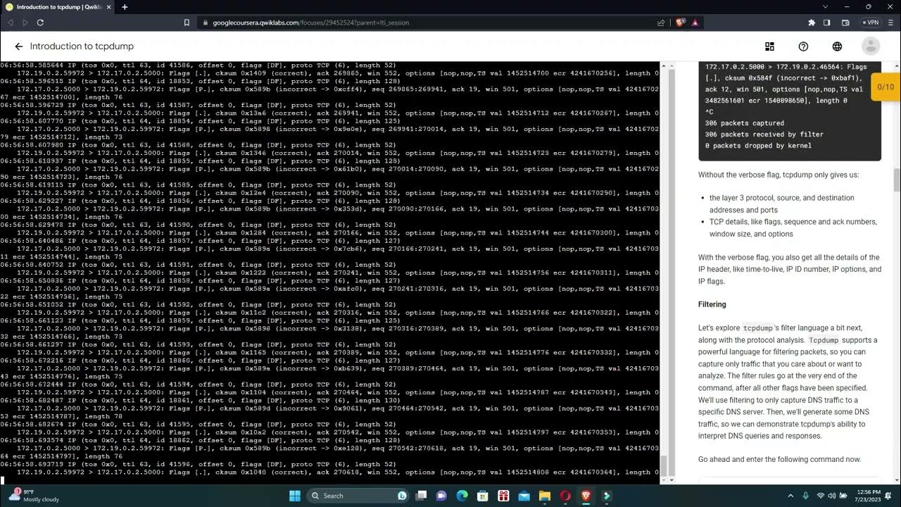 Introduction to tcpdump by Coursera | Google IT Support - YouTube