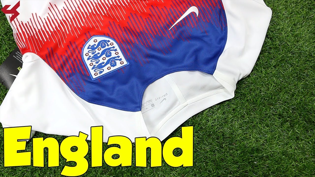 World Cup 2018 Nike England Pre-Match Soccer Jersey Unboxing + Review ...