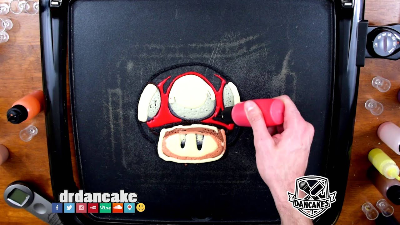 Mario Mushroom Pancake Art - YouTube