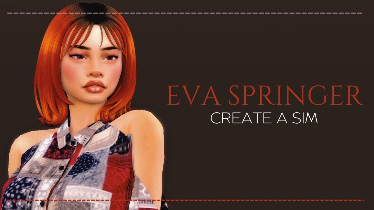 Eva Springer | Sims 4 Create a Sim - YouTube
