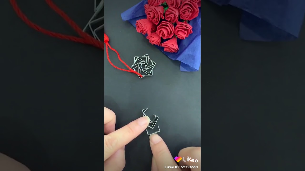 How to make a cool flower out of staples - YouTube