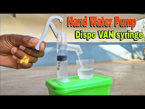 How to make mini hand water pump at home - YouTube