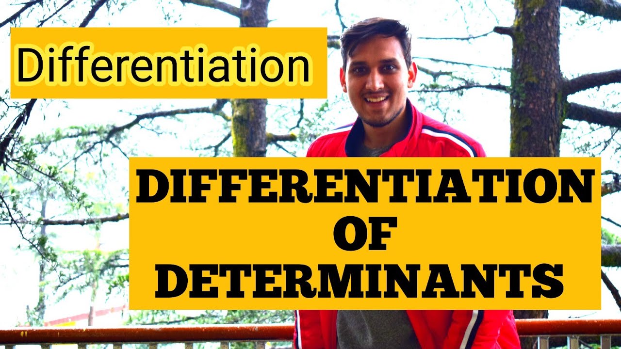 DIFFERENTIATION OF DETERMINANTS | METHODS OF DIFFERENTIATION | CLASS 12 ...