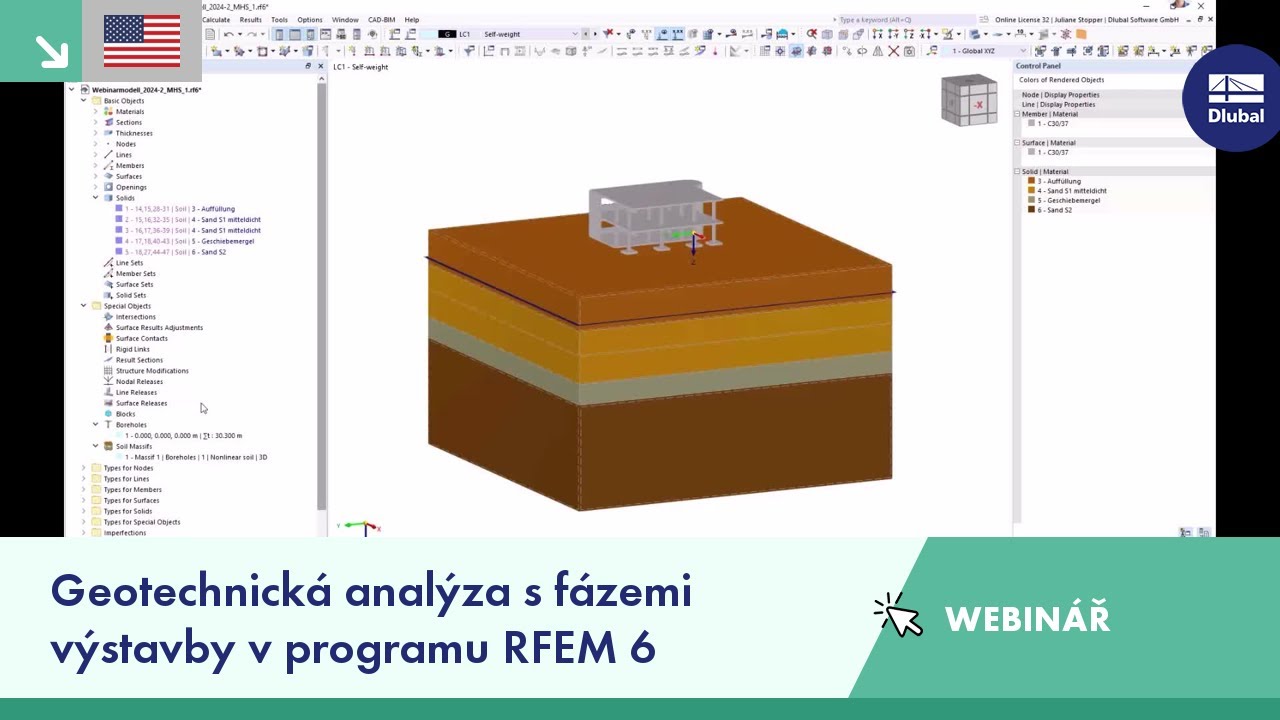 [EN] Webinář | Geotechnická analýza s fázemi výstavby v programu RFEM 6 - YouTube