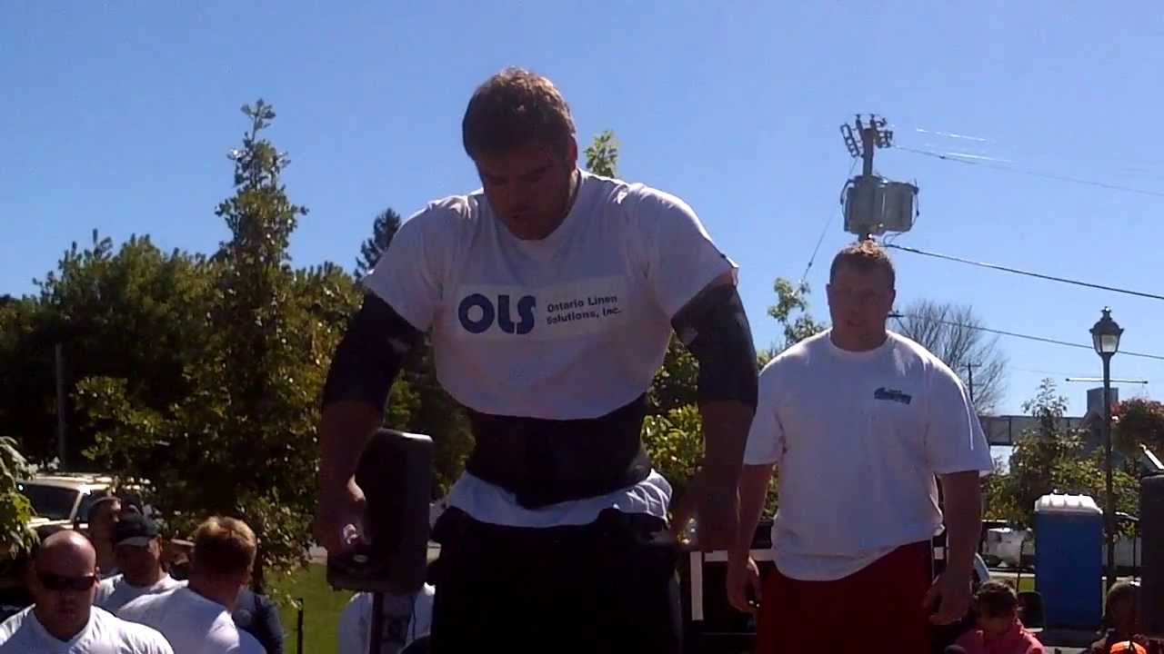 Max Boudreault 380lbs Log Press miss at at Carleton Place Pro Strongman ...