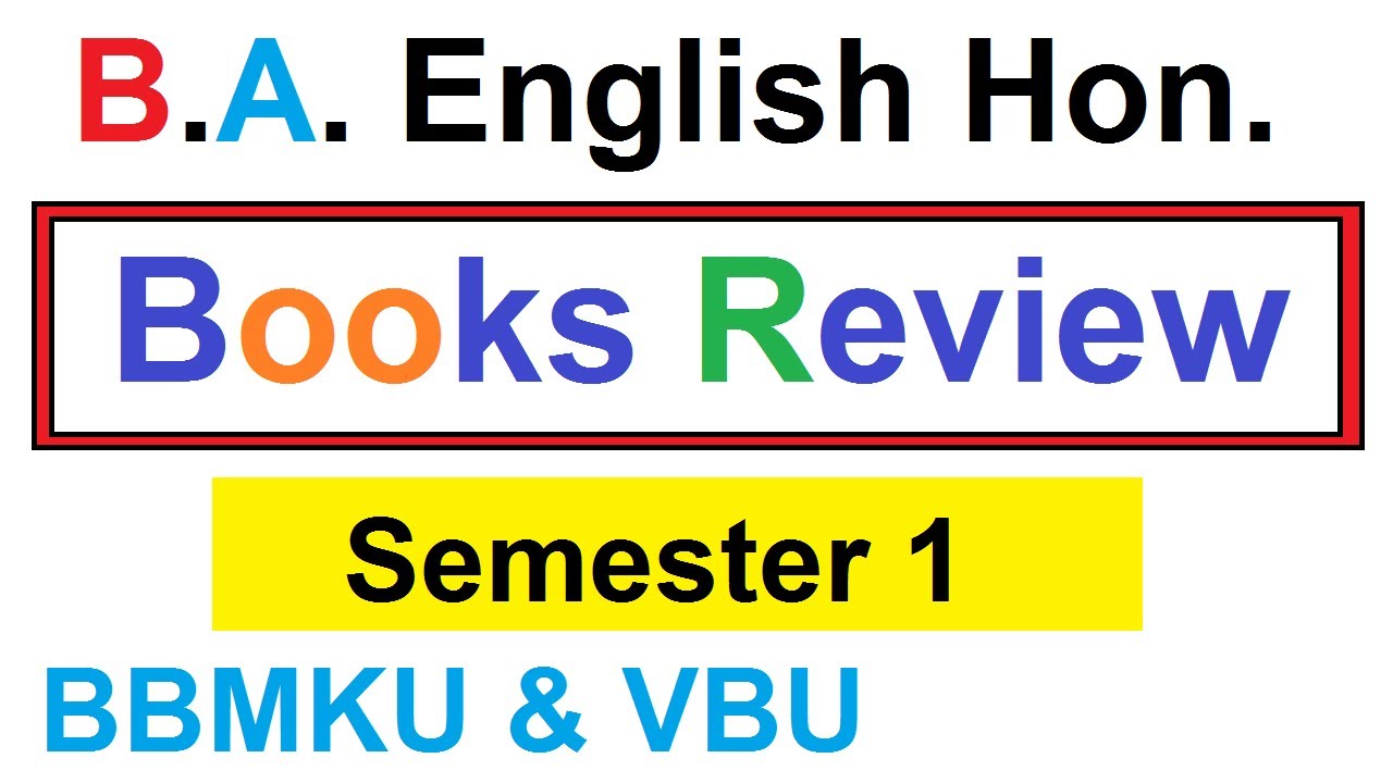 B.A. English 1st semester book review | b.a. 1st year english ...