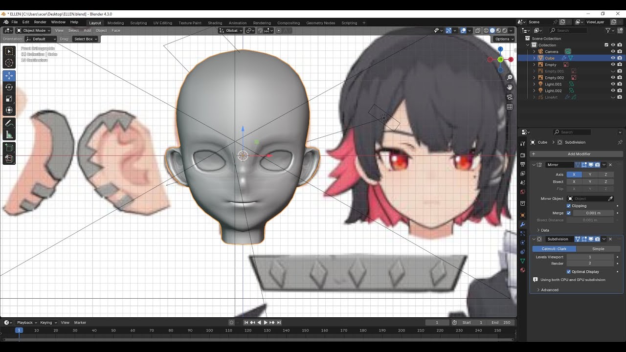 Modeling alen joe from zzz in blender live!! - YouTube