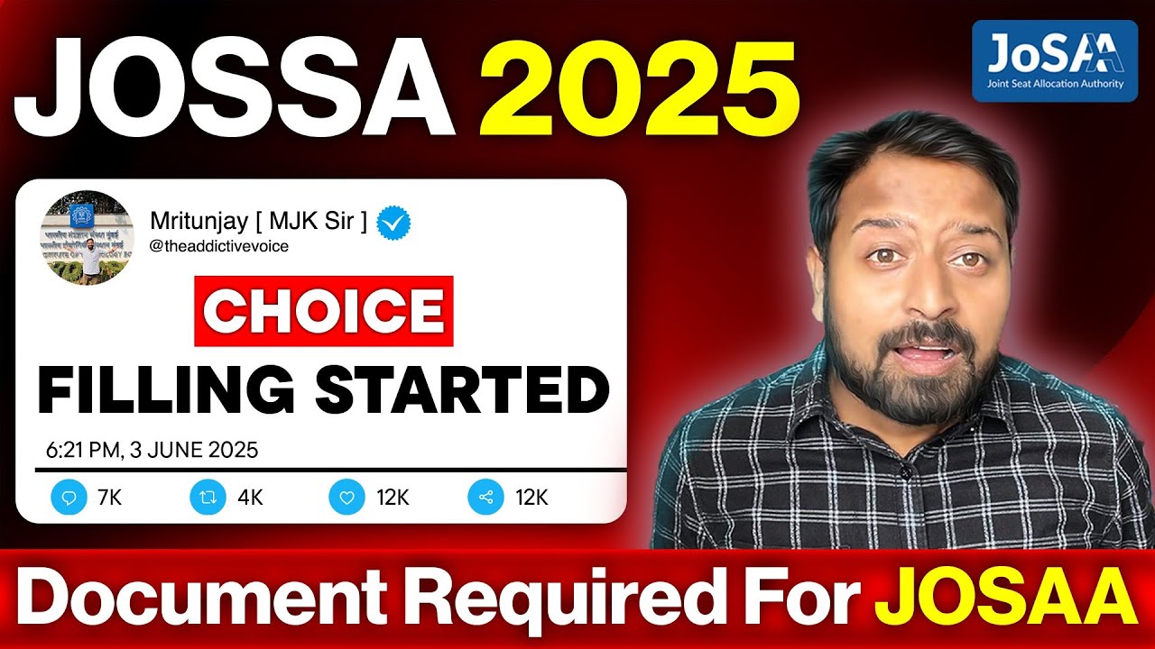 JOSAA counselling Procedure 2025 |Safe Ranks Category Wise |Document ...