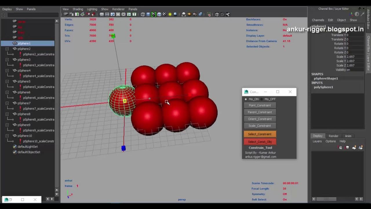 Maya Python : Constraint Tool - YouTube