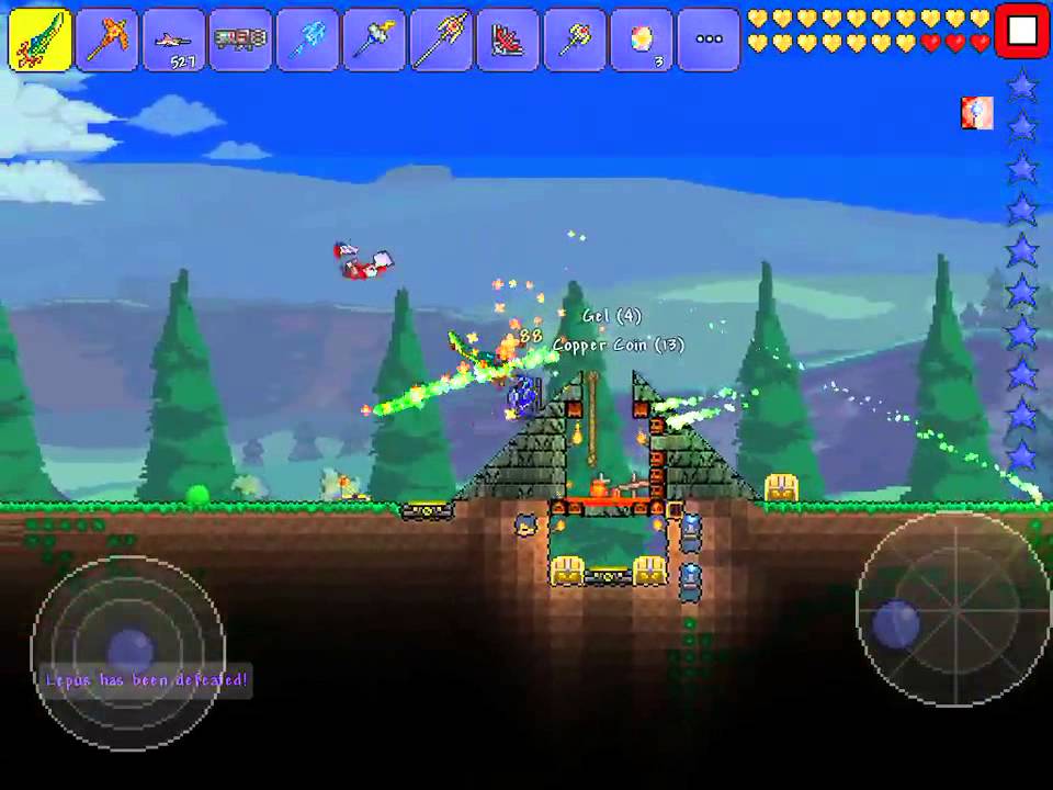 Terriaria ep 2 Lepus boss battle - YouTube