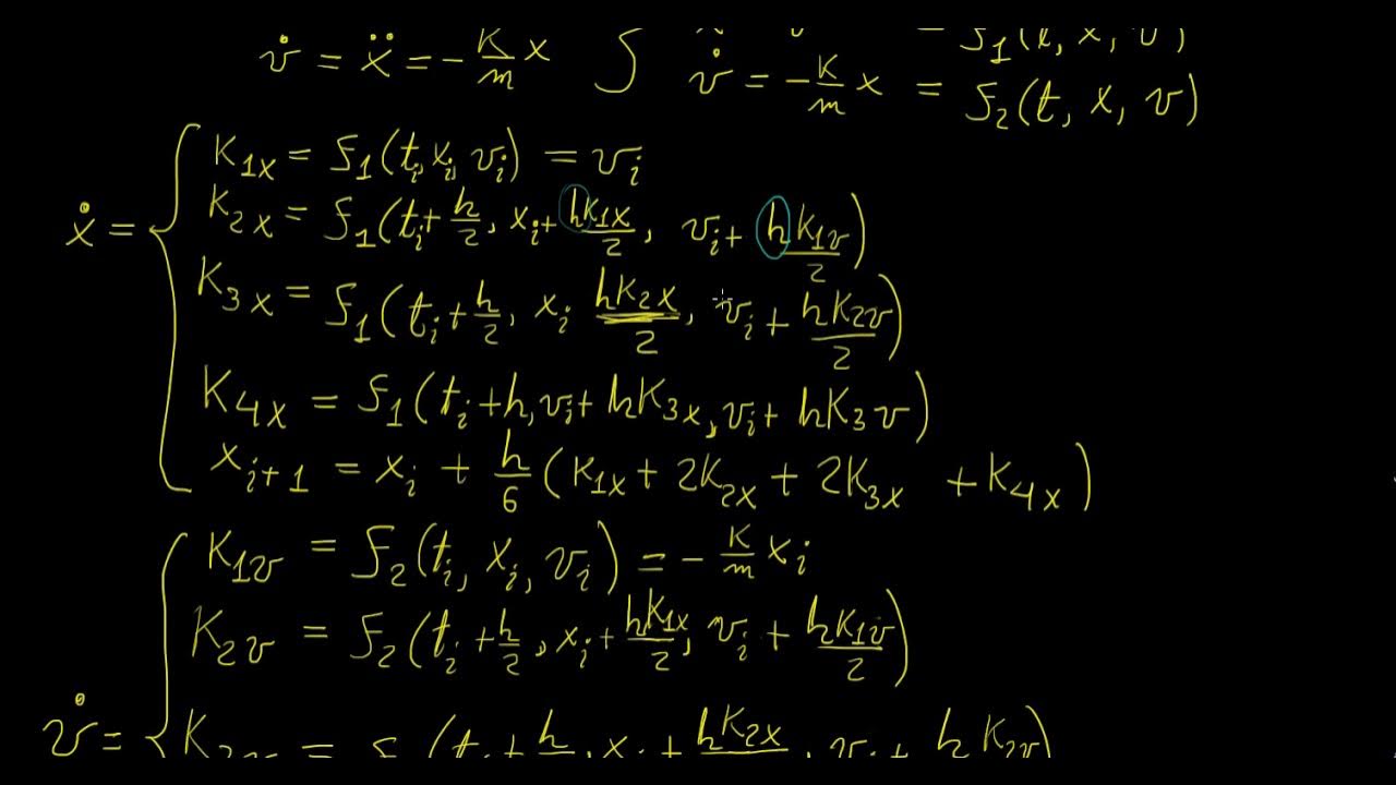 RK4 2nd order ODE | Numerical Methods | LetThereBeMath | - YouTube
