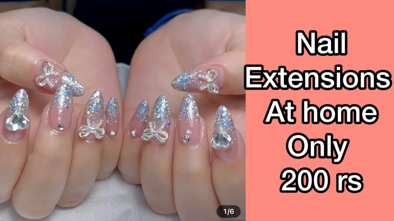 Nail Extensions at home in 30 seconds | nail art - YouTube