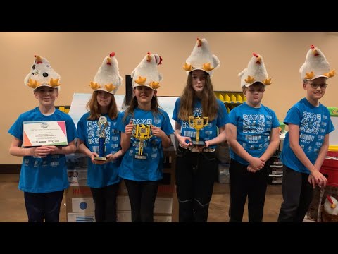 46041 FLL Chickens CARGO CONNECT Innovation Project - YouTube