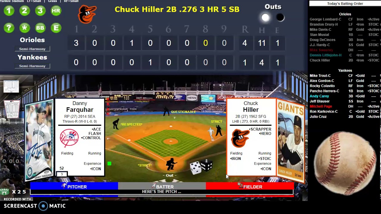 My Universal Baseball (Orioles at Yankees) with HMB - YouTube