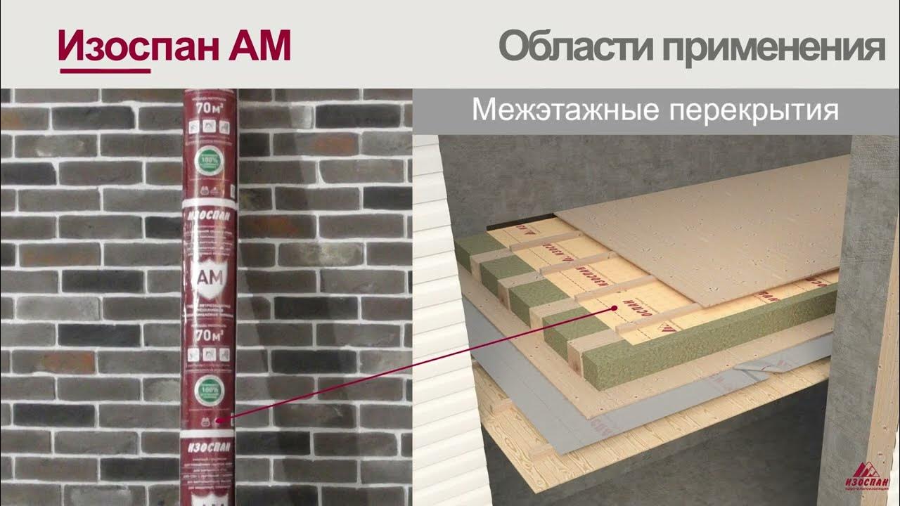 Изоспан AM гидро-ветрозащитная паропроницаемая мембрана - YouTube